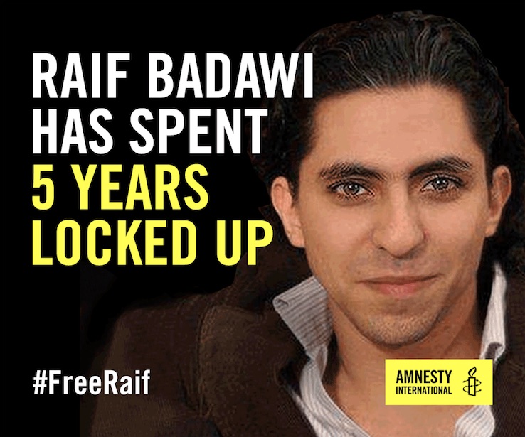 ACT NOW Saudi Arabia: Free Raif Badawi | Amnesty International Canada