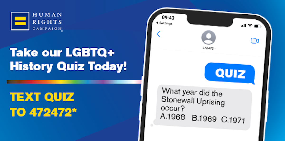 Take the quiz! LGBTQ+ history