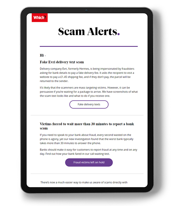 Sign up to our Scam alert service